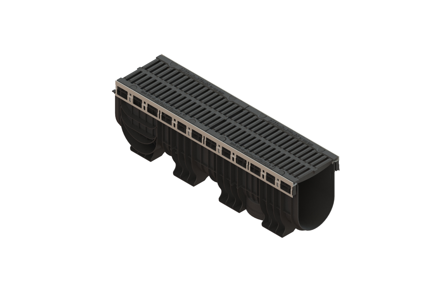 Пластиковый дренажный лоток Drive с щелевой решеткой 0856034