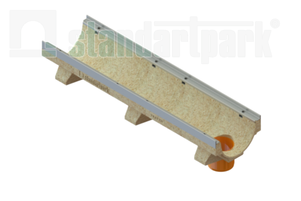 Лоток водоотводный полимербетонный CompoMax Drive DN200 h160 каскадный - Стандартпарк