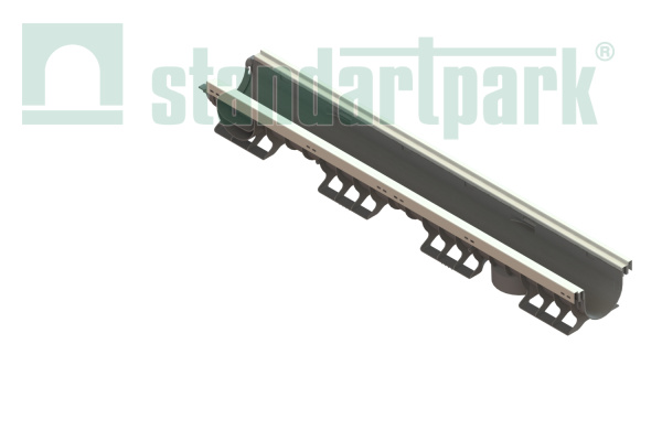 Дождевые лотки из пластика PolyMax Basic DN100 H120